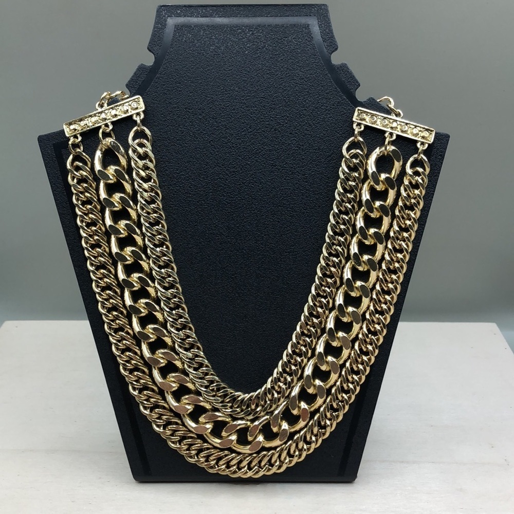 Lucia Chunky Chain Layered Look Statement Style Neckl… - Gem